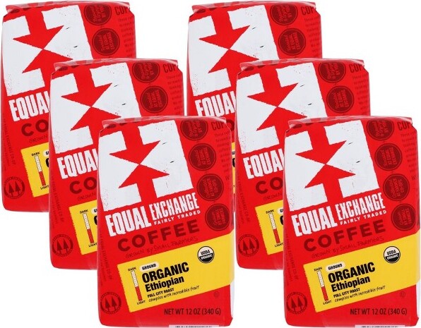 Equal Exchange Organic Ethiopian Medium Roast Ground Coffee - Case of 6/12 oz - ShopStyle