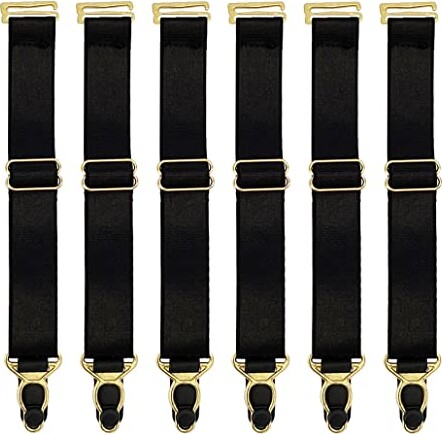 Satini Adjustable Metallic Clip Wide Suspender Belt Lingerie Straps ...