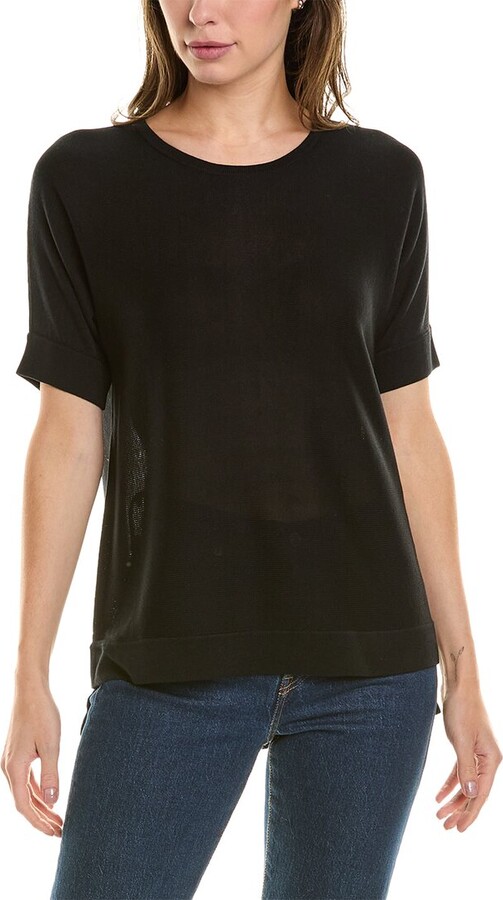 Joan Vass New York Joan Vass Elbow-Sleeve Pullover - ShopStyle Sweaters