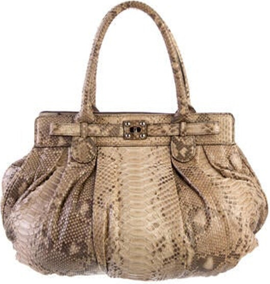 Zagliani Python Shoulder Bag - ShopStyle