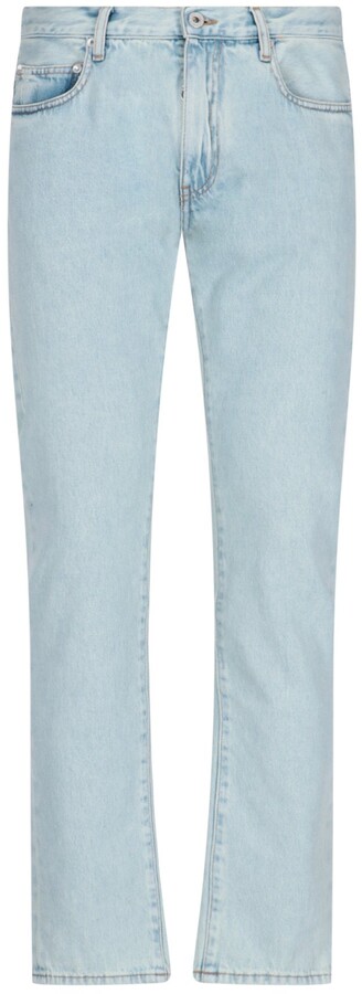 Off-White Straight Leg Jeans - ShopStyle