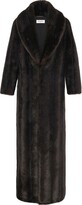Saint Laurent Faux-Fur Long Coat - ShopStyle