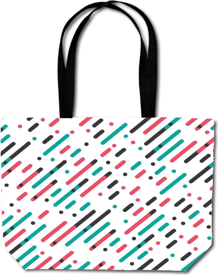 Warren Reed - Designer Overlapping Coloured Diagonal Lines Beach ...