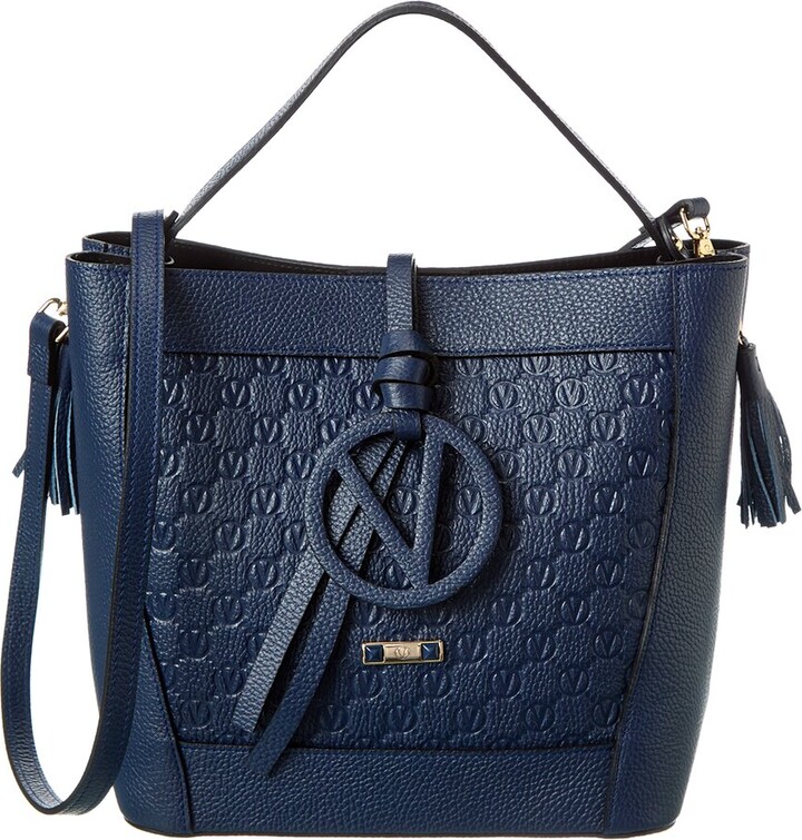 Valentino by Mario Valentino Callie Medallion Leather Shoulder Bag ...