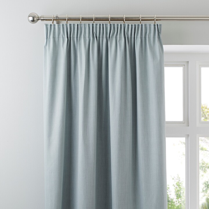 Dunelm Solar Duck-Egg Blackout Pencil Pleat Curtains Blue - ShopStyle