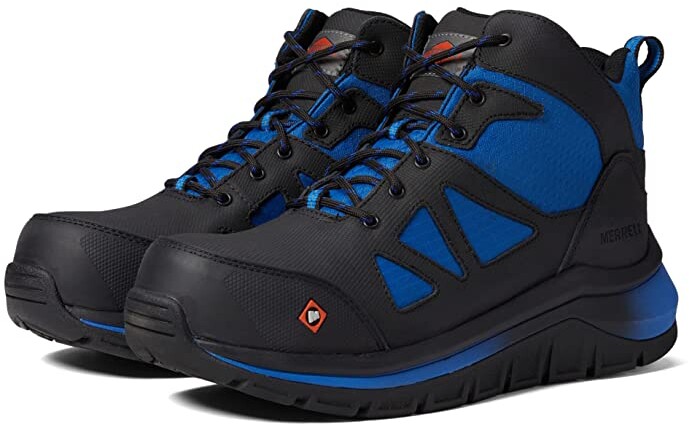 Merrell Work Day One Safety Speed Mid CF (Blue) Shoes - ShopStyle Boots