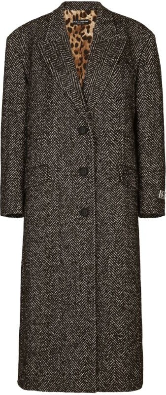 Dolce & Gabbana Wool-Blend Herringbone Coat - ShopStyle