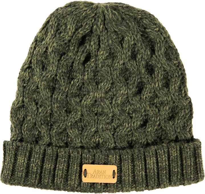 Aran Traditions Aran Cable Knit Beanie Hat - ShopStyle