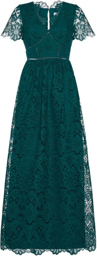 Self-Portrait Embroidered V-Neck Midi Dress - ShopStyle