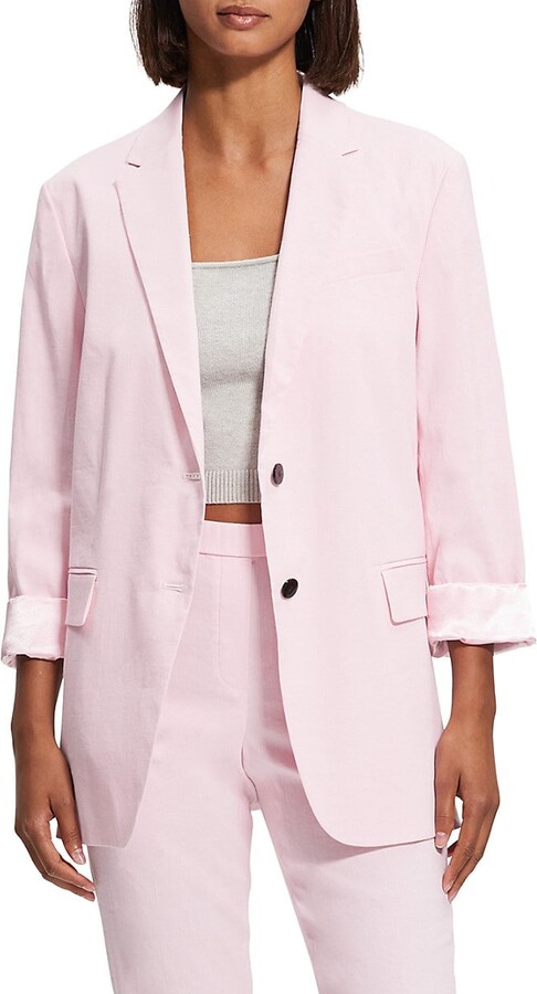 Theory Linen Boyfriend Jacket - ShopStyle