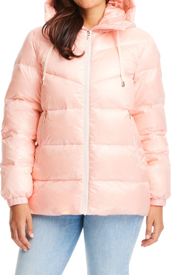 Kate Spade Short Down Hooded Puffer Jacket - ShopStyle