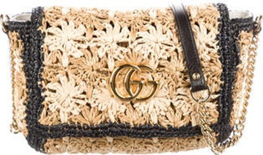 Gucci Small Raffia GG Marmont Bag - ShopStyle