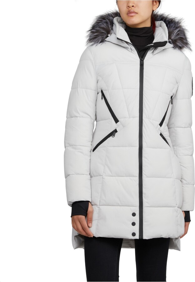 Pajar Women's Iclyn Featherless Puffer with Detachable Hood and Faux ...