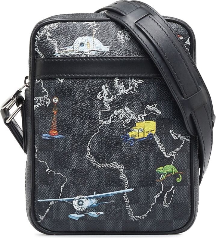 Louis Vuitton 2019 pre-owned Damier Graphite Renaissance Map Danube ...