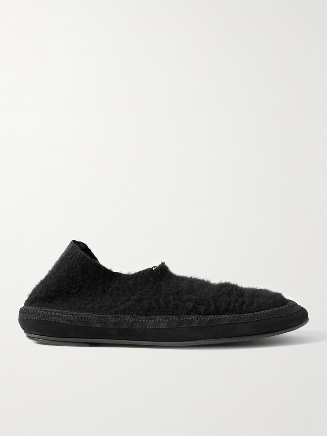 The Row Brushed-Cashmere Slippers - ShopStyle