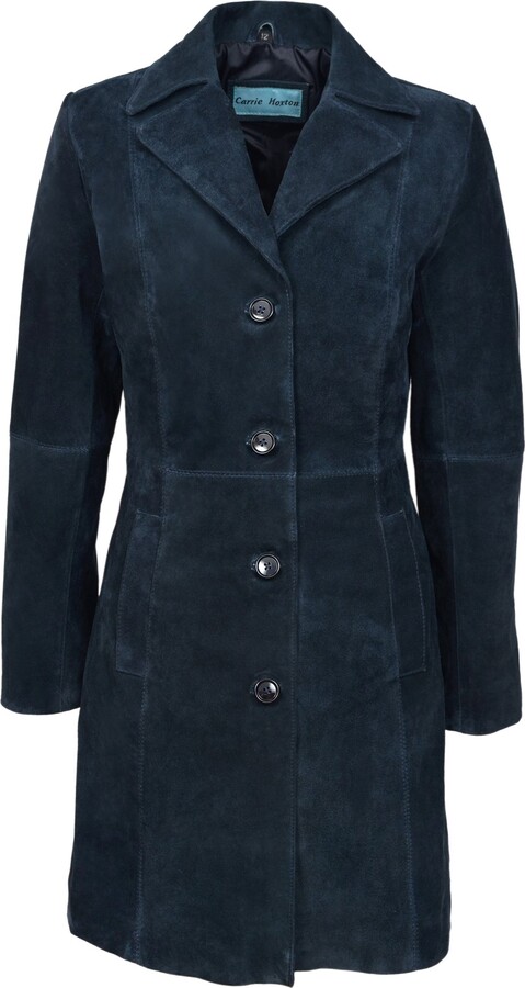 Smart Range Leather TRENCH 3457 Ladies Classic Knee-Length Designer ...