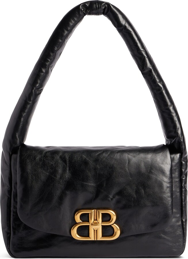 Balenciaga Leather Monaco Shoulder Bag - ShopStyle