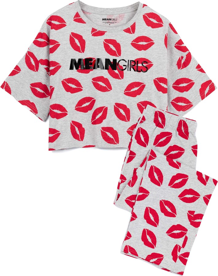 Mean Girls Womens Pyjamas | Adults Ladies Red Lipstick Burn Book All ...