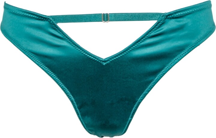 Lunalae - Blair Lace Lingerie G-String Emerald - ShopStyle