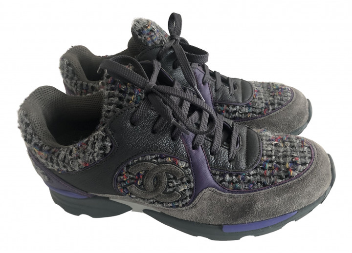 Chanel Tweed trainers - ShopStyle Sneakers