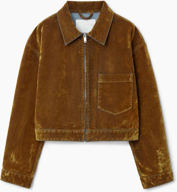 COS Oversized Flocked-Denim Jacket - ShopStyle