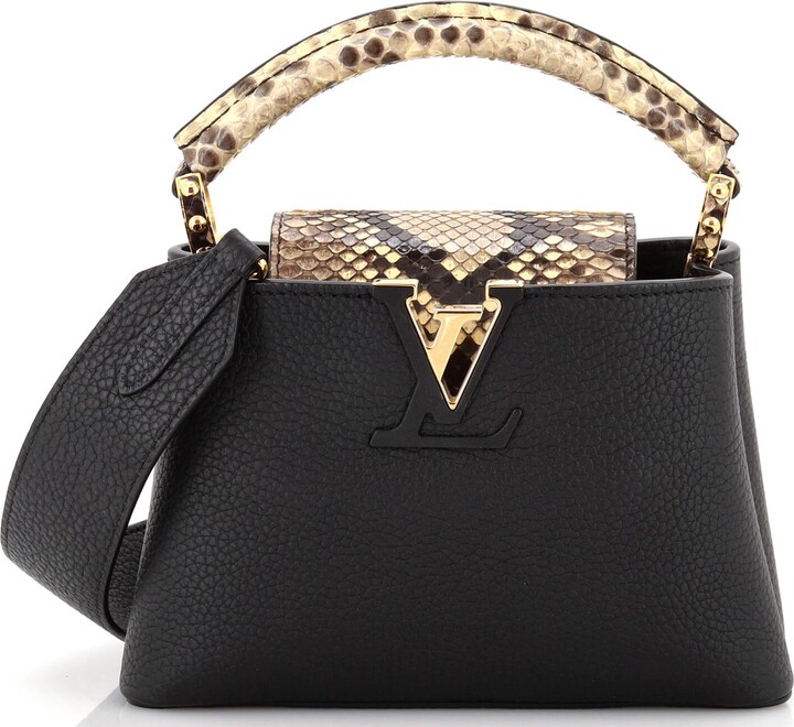 Louis Vuitton Capucines Bag Leather with Snakeskin Mini - ShopStyle