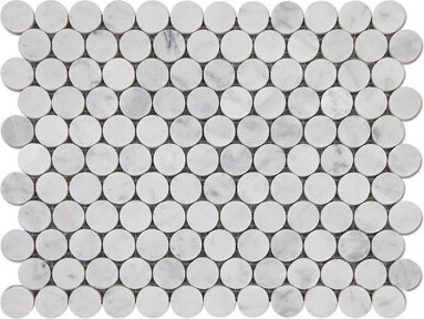 Zeki Shoggy Mosaic Tile, 1 Inch Penny Round, Honed, Backsplash Tiles ...