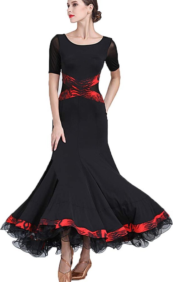 YDHTIZ Women's Ballroom Dancing Practice Dresses Social Dance Costume ...