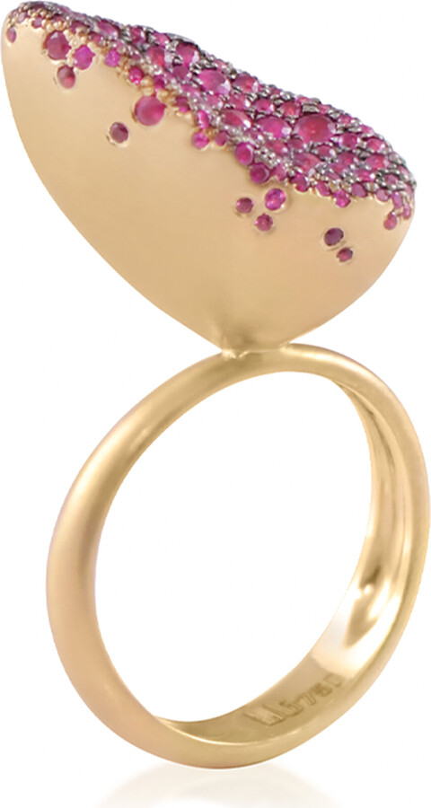 Nada Ghazal 18k Yellow Gold Baby Malak' Flourish Marquise Bonbon Medium ...