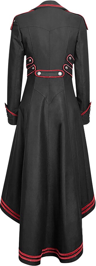 GULASISI Women Retro Long Trench Coat 18th Century Medieval Gorgeous ...