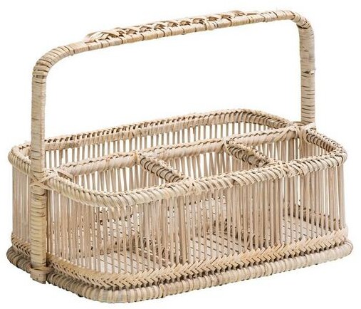 Premier Housewares Rattan Rectangular Bathroom Caddy Basket - ShopStyle