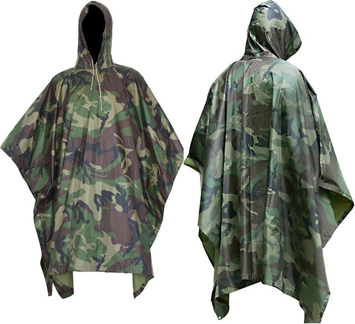 ElifeAcc Military Poncho for Men and Women - Waterproof Rain Ponchos ...