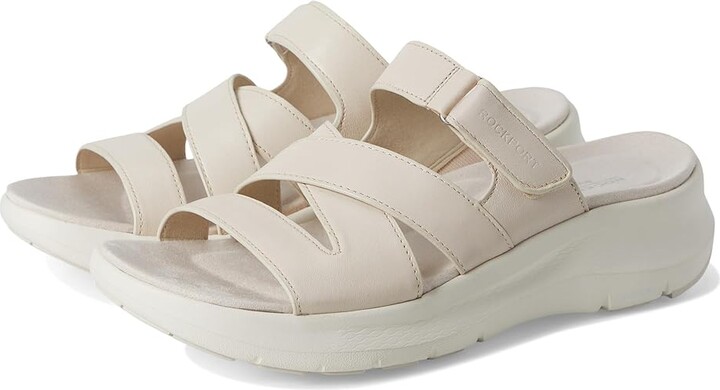 (取寄) ロックポート レディース  Rockport women Qwyn Ivory Leather Rockport Qwyn Women's Dress Sandals Ivory Leather : 8 M (B)