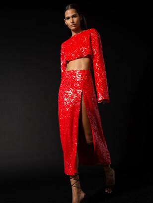 Women's Red Sequin Tops | ShopStyle