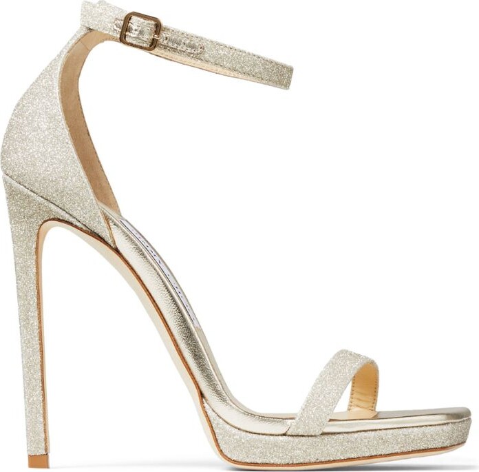 Jimmy Choo Alva 120 Glitter Sandals - ShopStyle