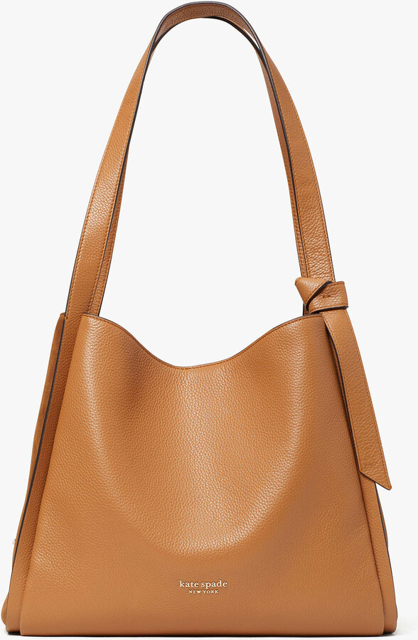 Kate Spade Knott Pebbled Leather & Suede Large Shoulder Bag - ShopStyle