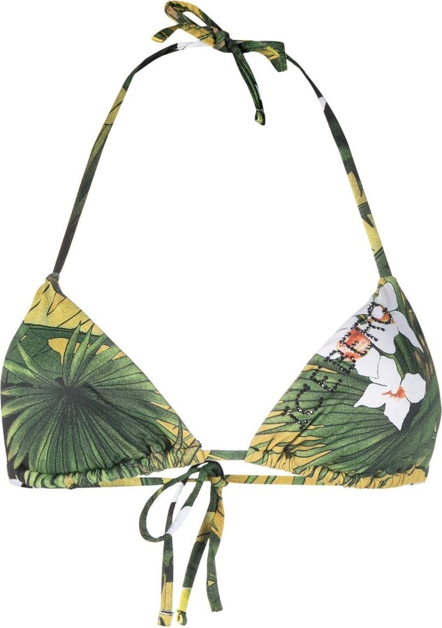 Iceberg Crystal-Embellished Logo Bikini Top - ShopStyle Two Piece Swimsuits