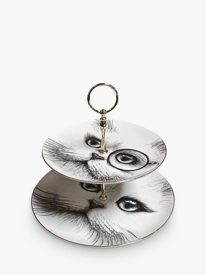 Rory Dobner Cat Monocle 2-Tier Cake Stand, 27.5cm - ShopStyle Servingware