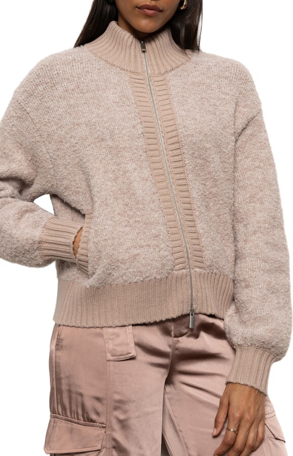 Sanctuary Bouclé Knit Bomber Jacket - ShopStyle