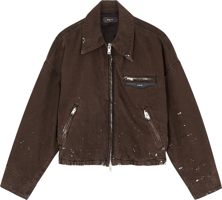 Amiri Workman Brown Denim Jacket - ShopStyle