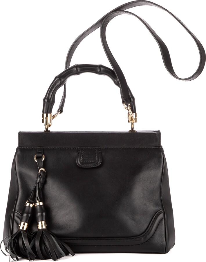 Gucci Bamboo Top Handle Tassel Magnetic Lock Bag - ShopStyle