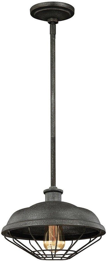 Loops 1 Bulb Ceiling Pendant Light Fitting Slated Grey Metal LED E27 ...