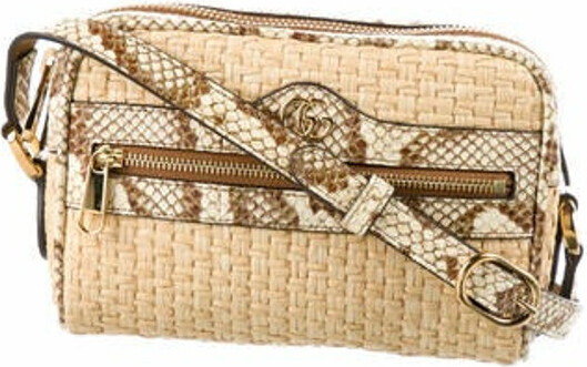 Gucci Mini Raffia Watersnake Ophidia Crossbody - ShopStyle