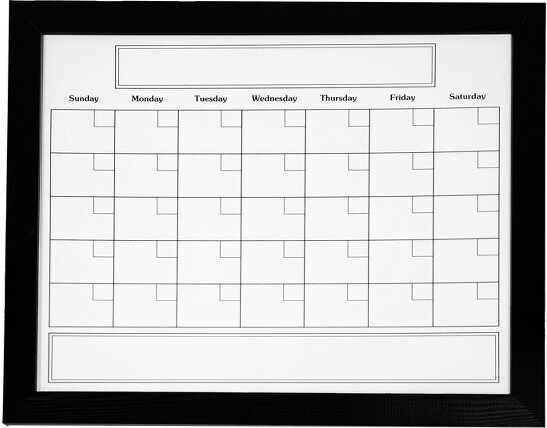 Sunnydaze Decor Sunnydaze Monthly Calendar Whiteboard for Wall, Dry ...