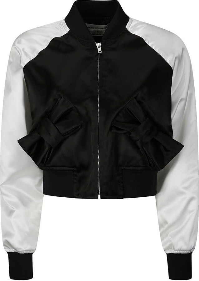 Comme des Garcons Two-Tone Bomber Jacket - ShopStyle