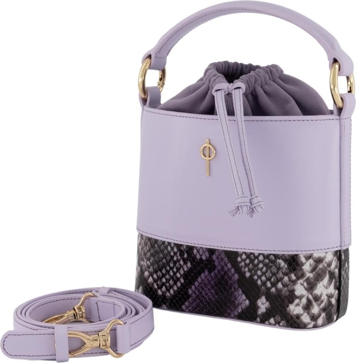 Otrera Women's Noa Snake Bucket Bag - Lilac - ShopStyle