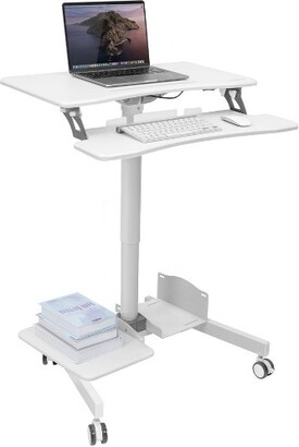 Mount-it Mount-It! Height Adjustable Mobile Computer Cart, Rolling ...