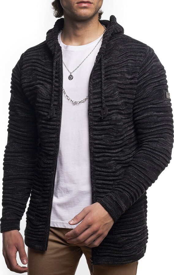 Carisma 7770 Men's Cardigan Long with Hood / Men's Jacket with Side ...
