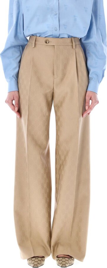 Gucci GG Wool Jacquard Trousers - ShopStyle Dress Pants