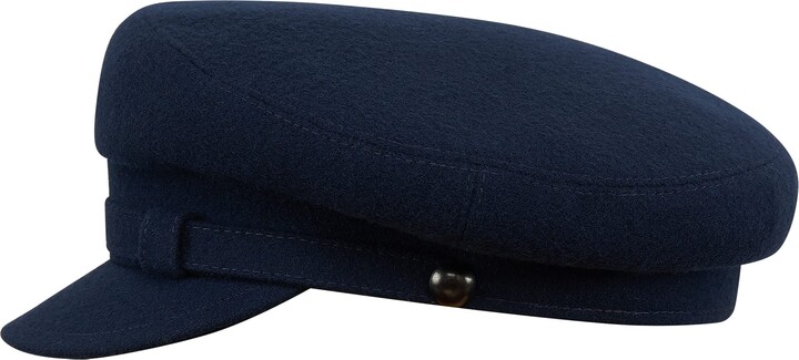Sterkowski Men's Fisherman Style Maciejówka Fiddler Cap UK 7 Navy Blue ...